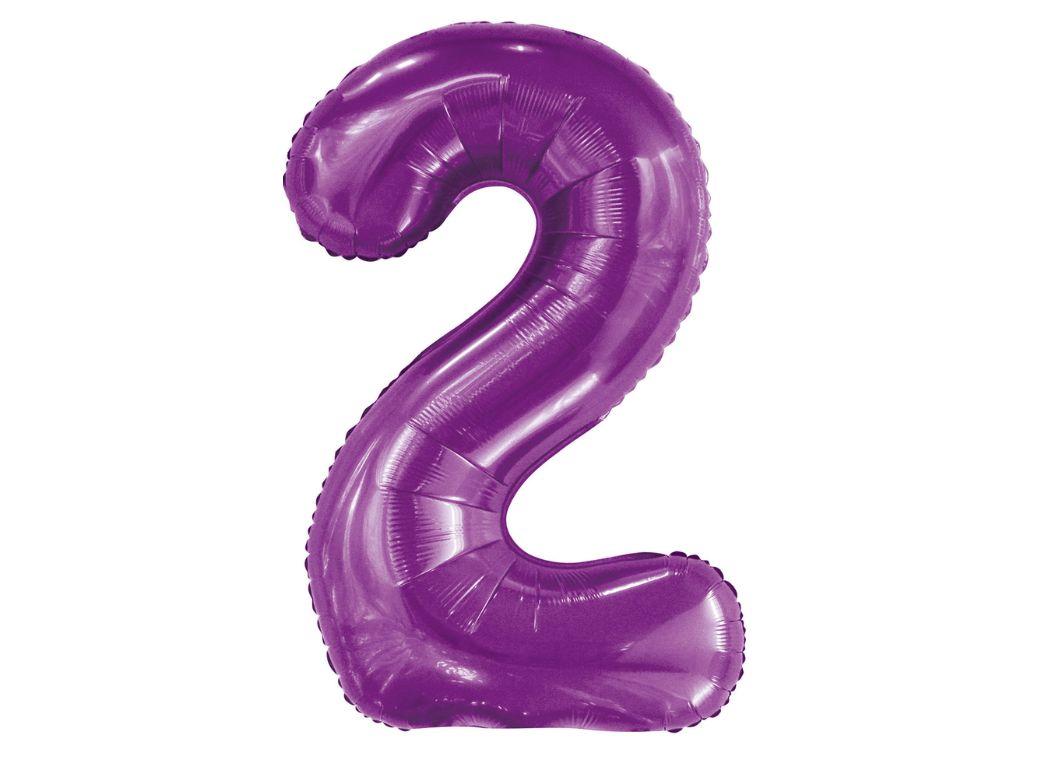 86cm Purple Number Balloon - 2 – Sweet Pea Parties