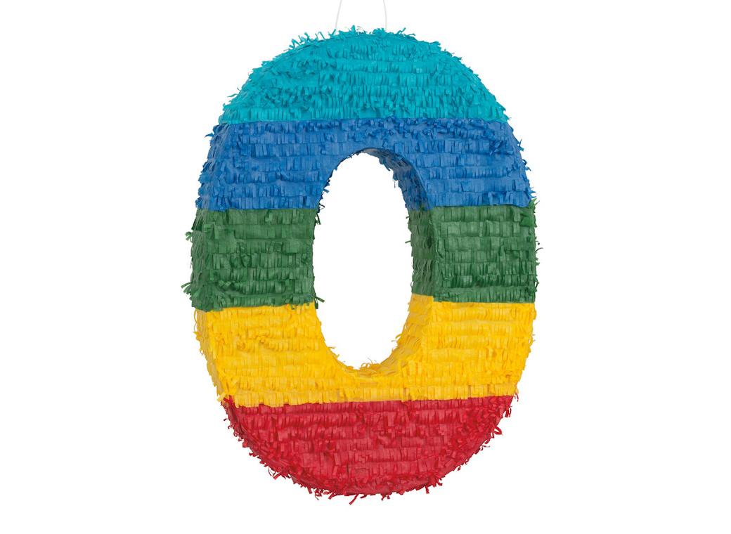 Rainbow Number 0 Pinata – Sweet Pea Parties