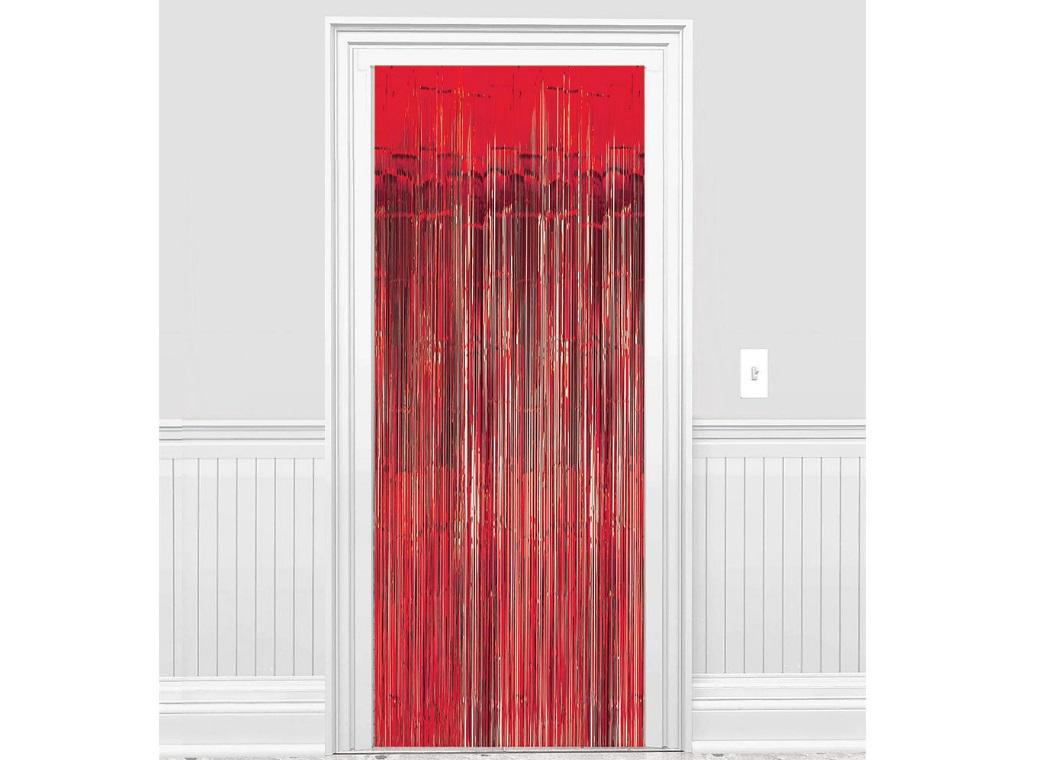 Red Foil Fringed Door Curtain – Sweet Pea Parties