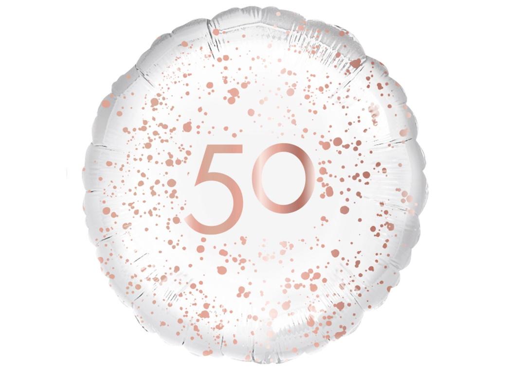 Rose Gold 50th Foil Balloon – Sweet Pea Parties