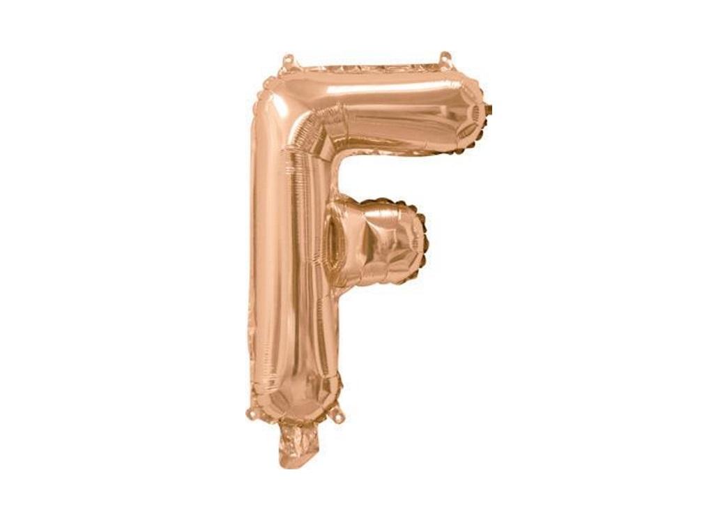 Mini Rose Gold Foil Balloon - Letter F – Sweet Pea Parties