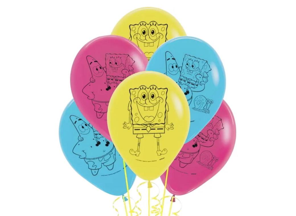 SpongeBob Balloons 6pk – Sweet Pea Parties