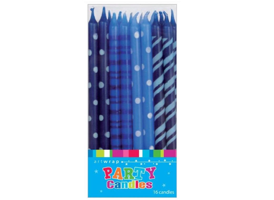 Tall Party Candles 16pk - Blues – Sweet Pea Parties