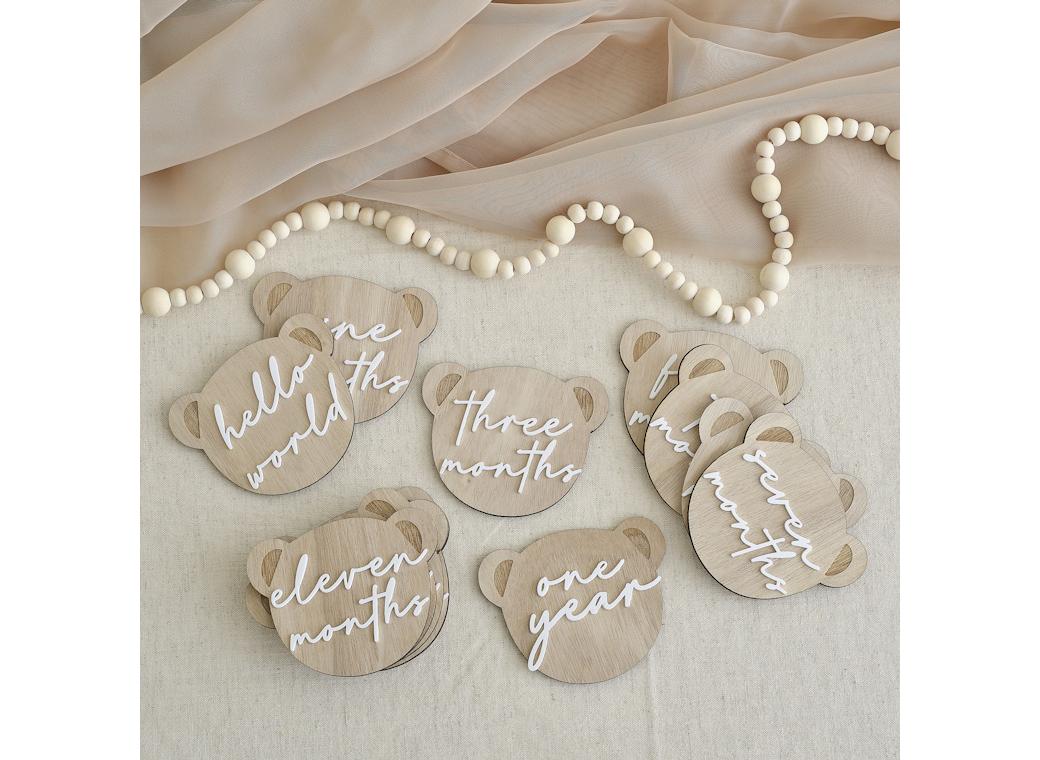 Teddy Bear Wooden Baby Milestone Signs – Sweet Pea Parties