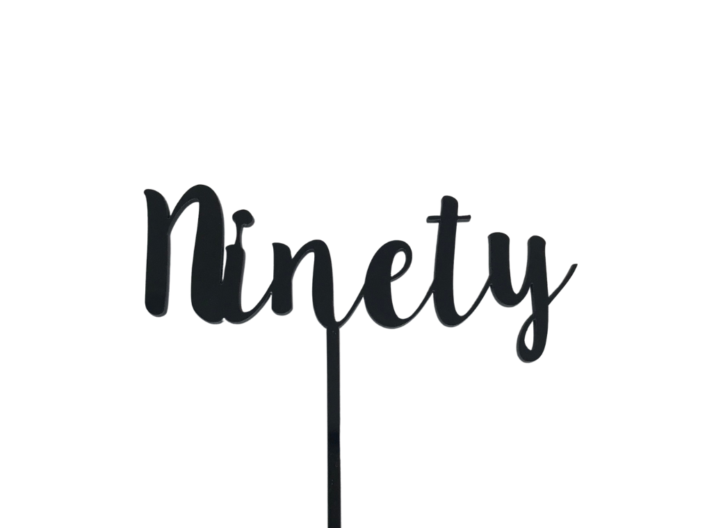 Ninety Cake Topper - Black – Sweet Pea Parties