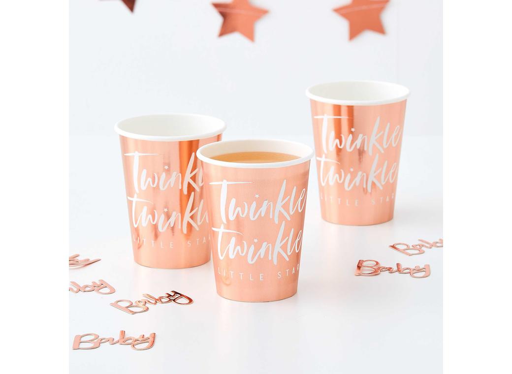 Twinkle Twinkle Rose Gold Cups 8pk – Sweet Pea Parties