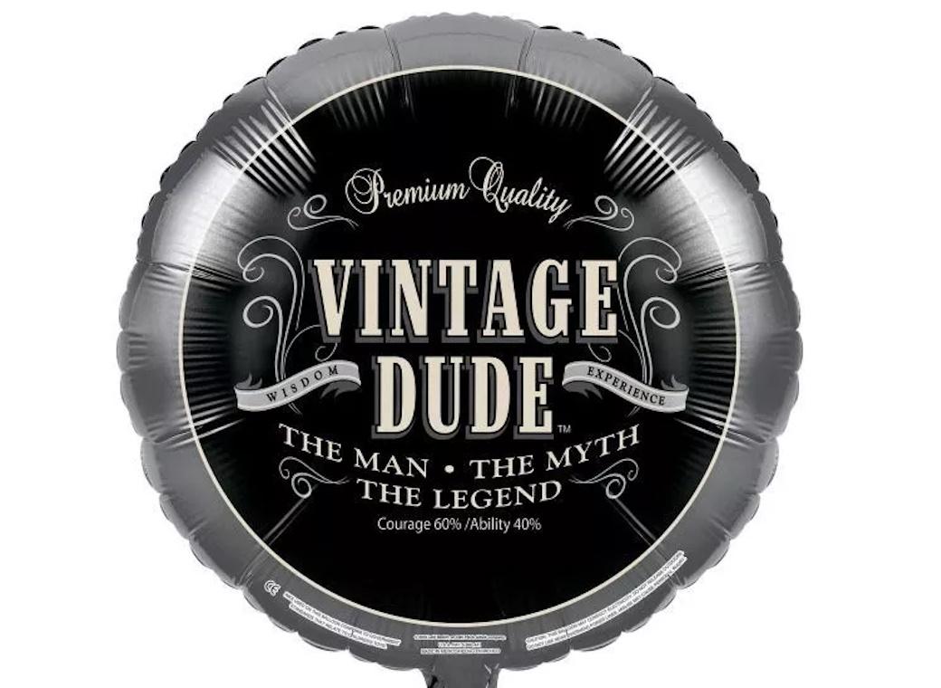 Vintage Dude Foil Balloon – Sweet Pea Parties