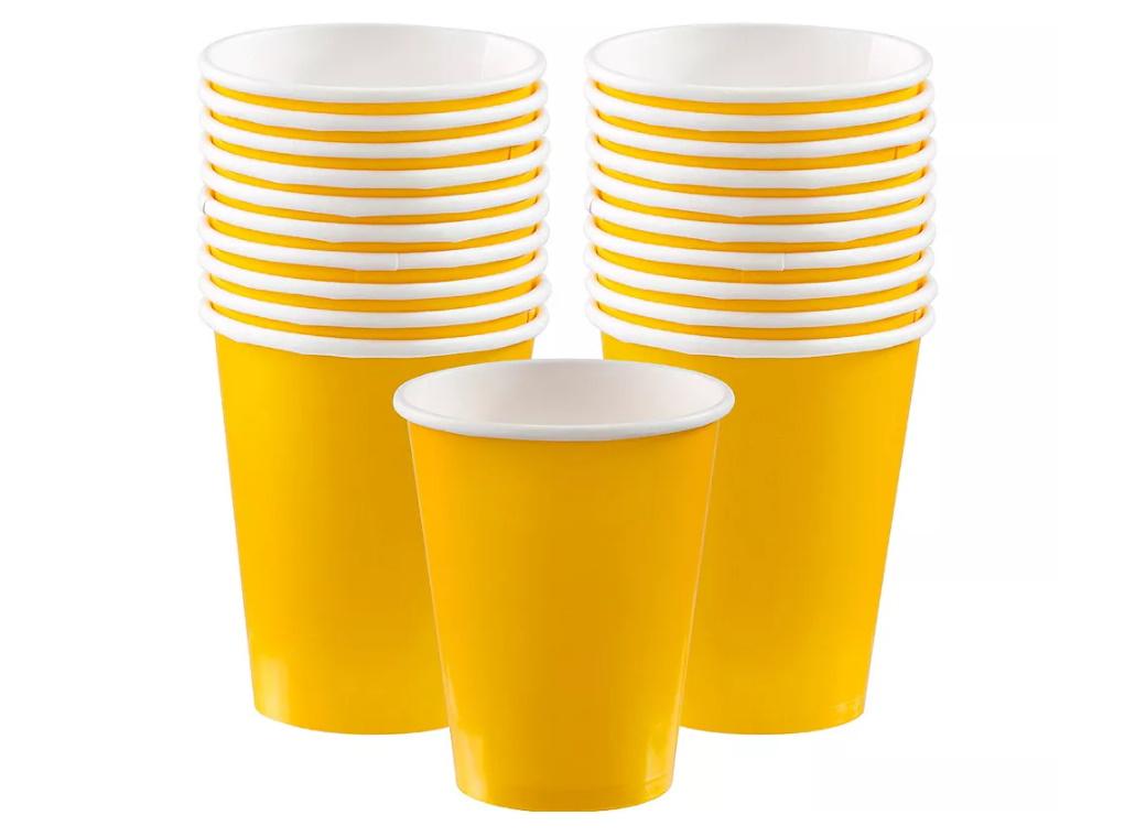 Paper Cups 20pk -Yellow – Sweet Pea Parties